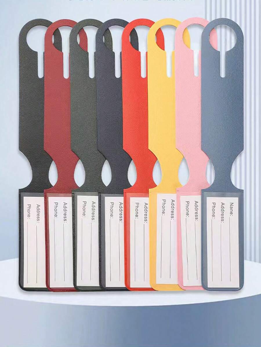 Luggage Handle Tags, Leather PVC Baggage Claim ID Labels, Flight ...