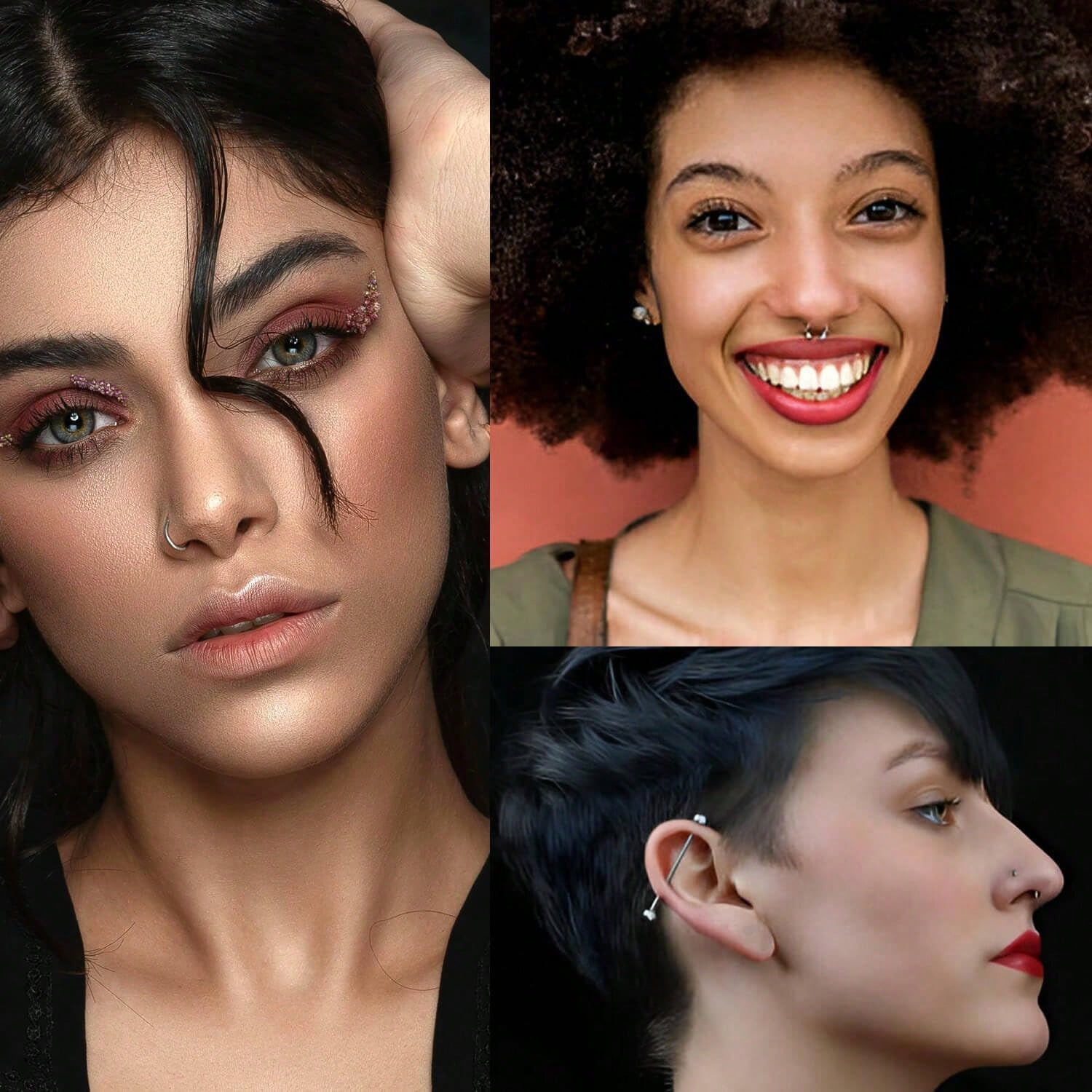 Piercing Kit With Piercing Tools For Nose Septum Ear Lip Belly Button ...