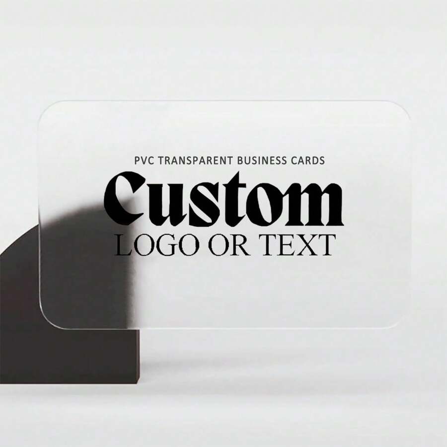 Custom Semiclear Plastic Business Cards, Semitransparent PVC Business ...
