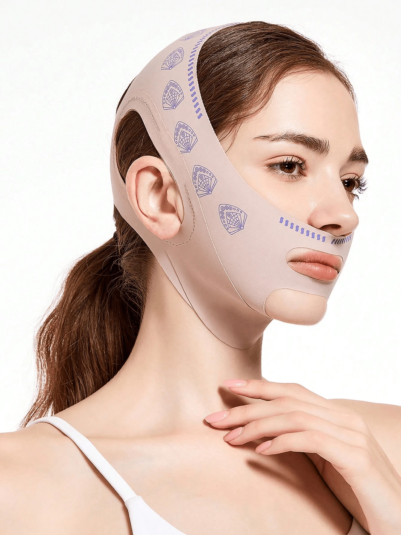 Máscara facial de línea delgada para levantamiento y tensado del rostro ...