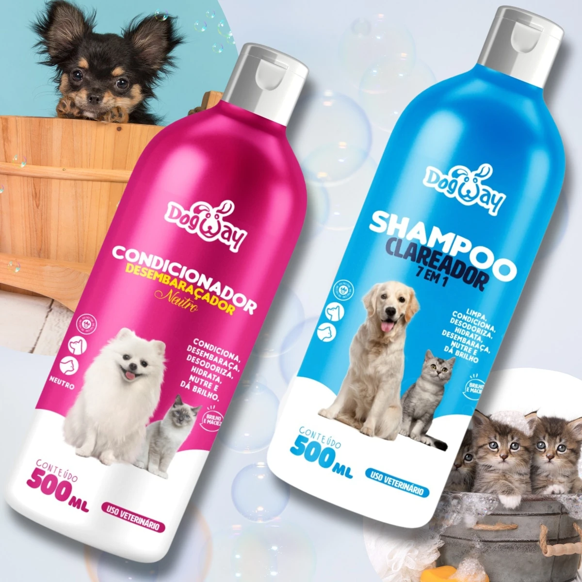 Brightening Shampoo And Detangling Conditioner For Dogs And Cats ...