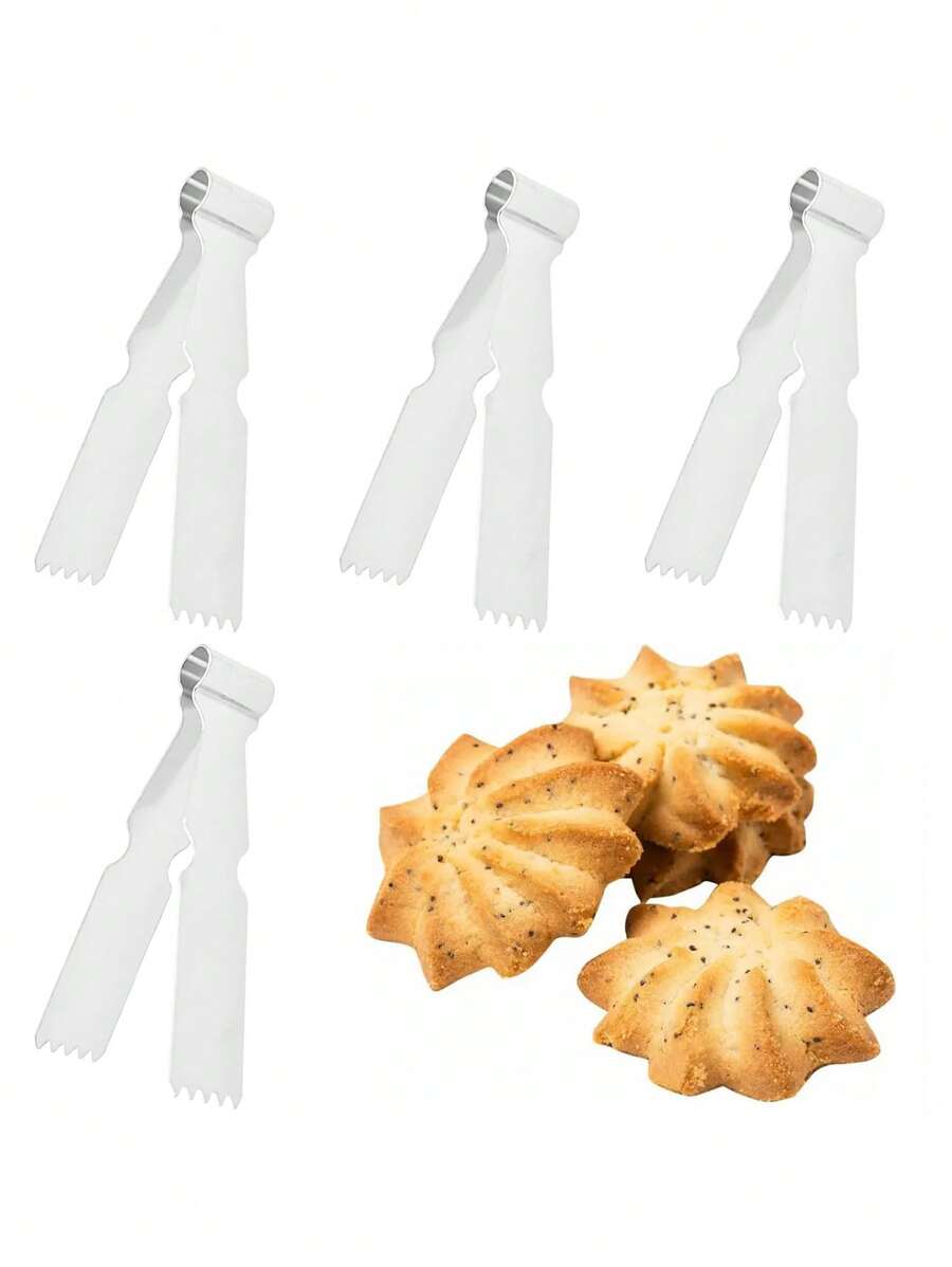 1/2/4pcs Pastry Tongs, Stainless Steel Multipurpose Pastry Clamp, Dough ...