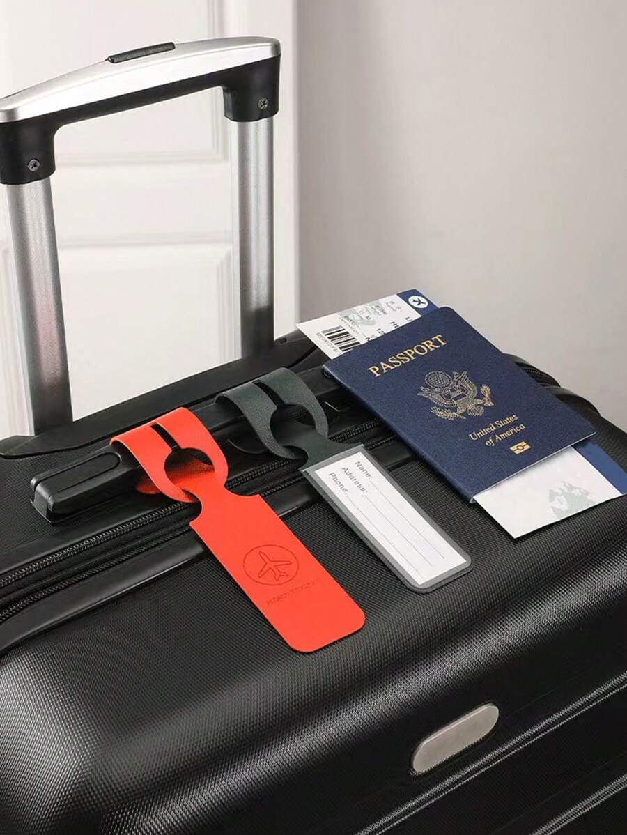 Luggage Handle Tags, Leather PVC Baggage Claim ID Labels, Flight ...