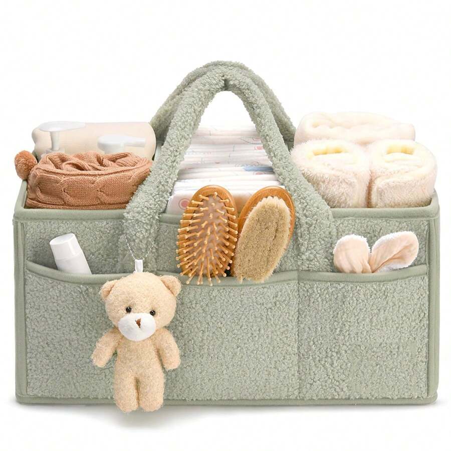 Baby Diaper Caddy Organizer For Changing Table, Baby Storage Basket For ...