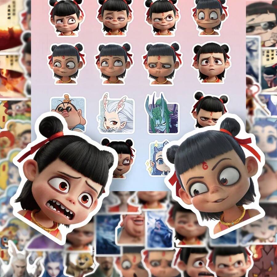 80pcs Nezha Stickers, Nezha Cartoon Stickers, Decorative For Notebooks ...