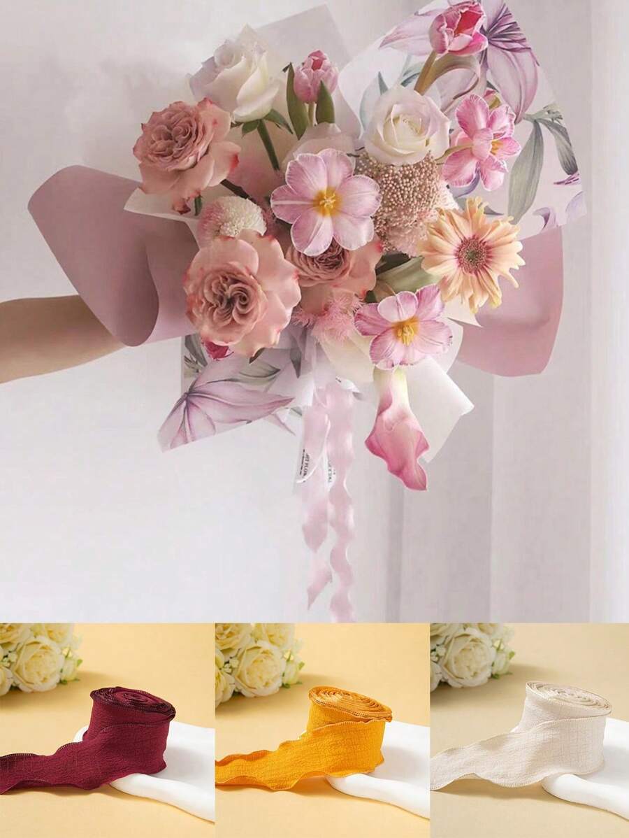 1 PC Ribbon Wedding Decoration Hand-Held Flower Ribbon Gift Packaging ...