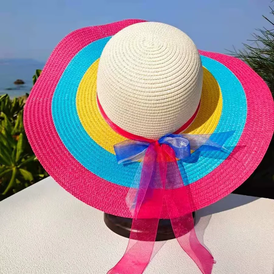 Rainbow Wave Straw Hat | SHEIN USA