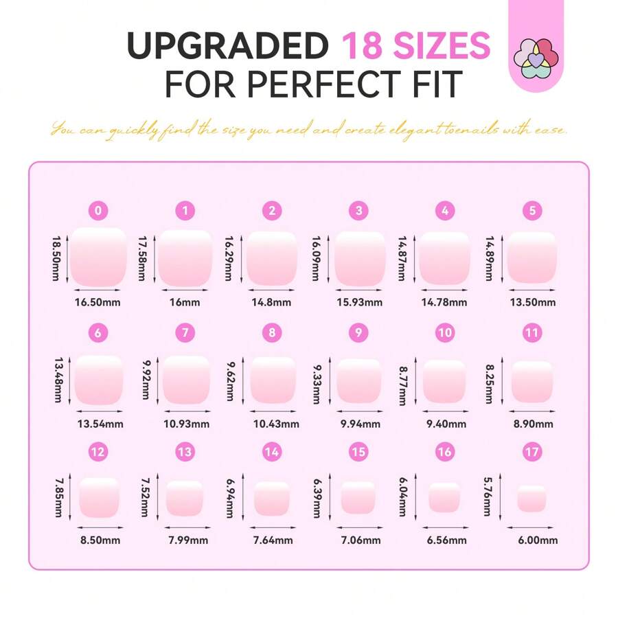 SAVILAND SSPro X Press On Toenails Set: 216 pezzi Ombre Press On ...