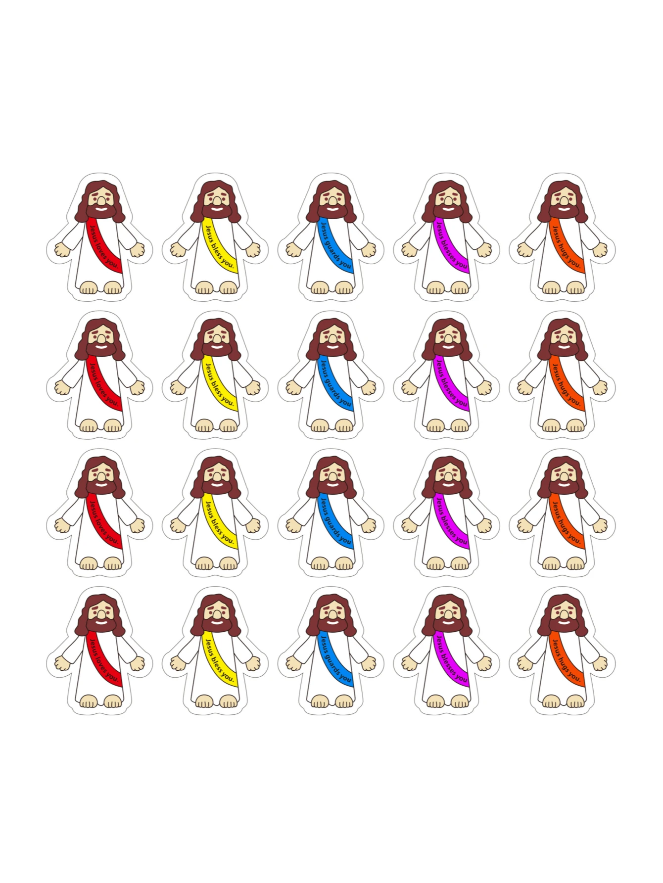 1 pieza Pegatinas de Jesús bendiciendo, removibles, resistentes al agua ...