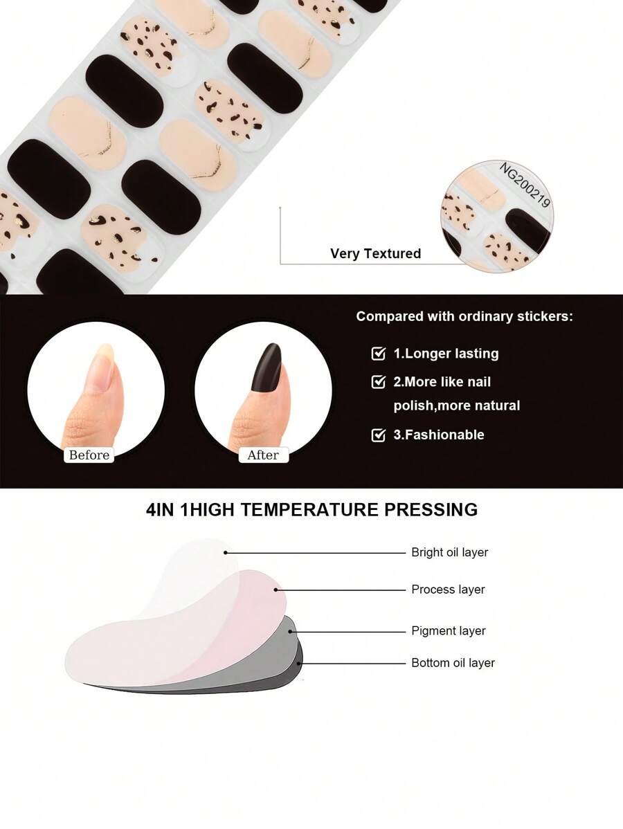 Professional Nail Stickers, Designed For Semi-Permanent Gel Manicure ...