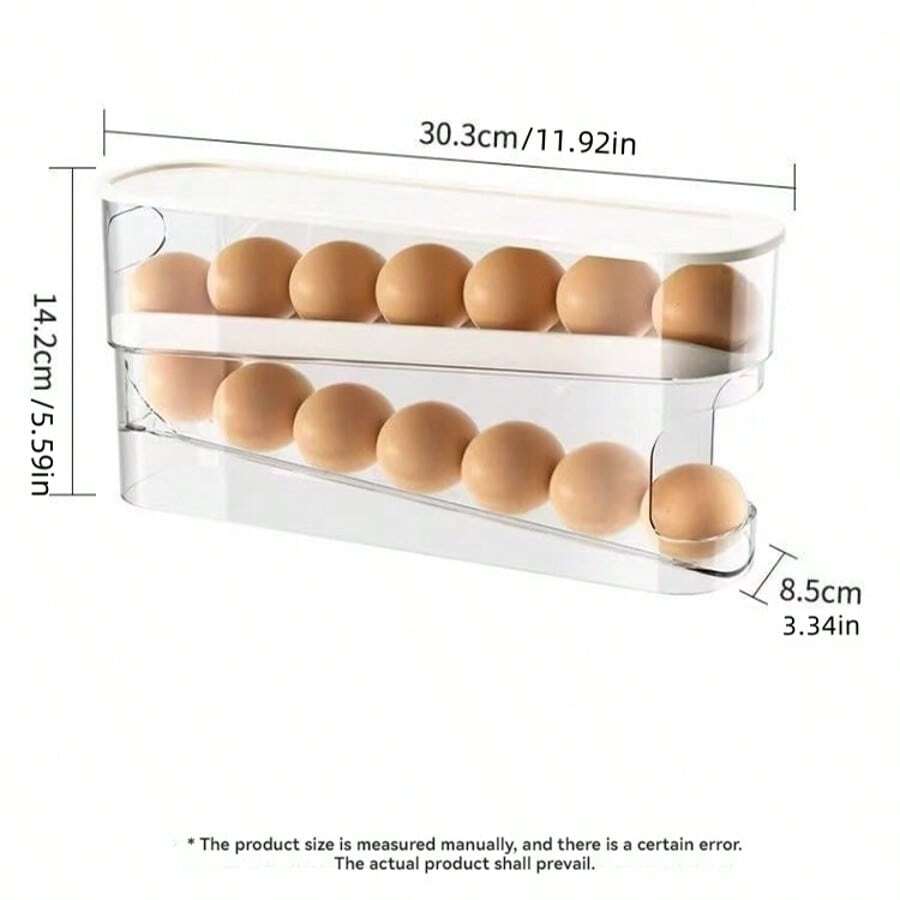 Rolling Egg Storage Box Refrigerator With Side Door To Put Egg Cartons ...