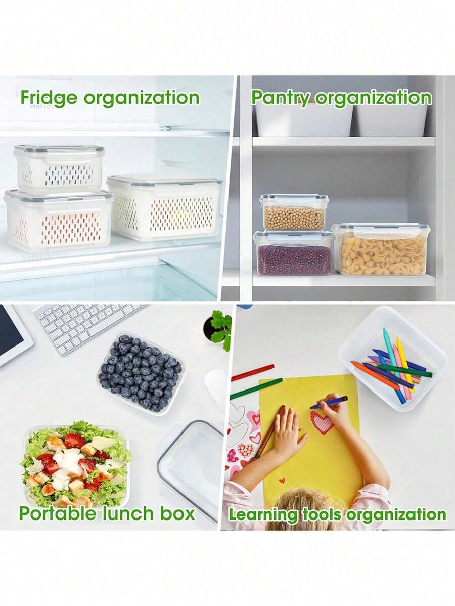12pcs Food Storage Container Set With Ventilated Lids - Reusable ...