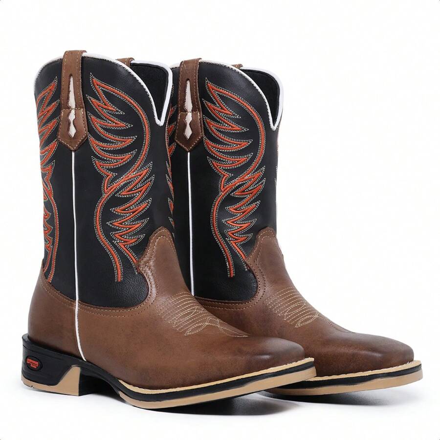 Men's Texan Reinforced Jumper Sole Country Boot Square Toe Livestock ...