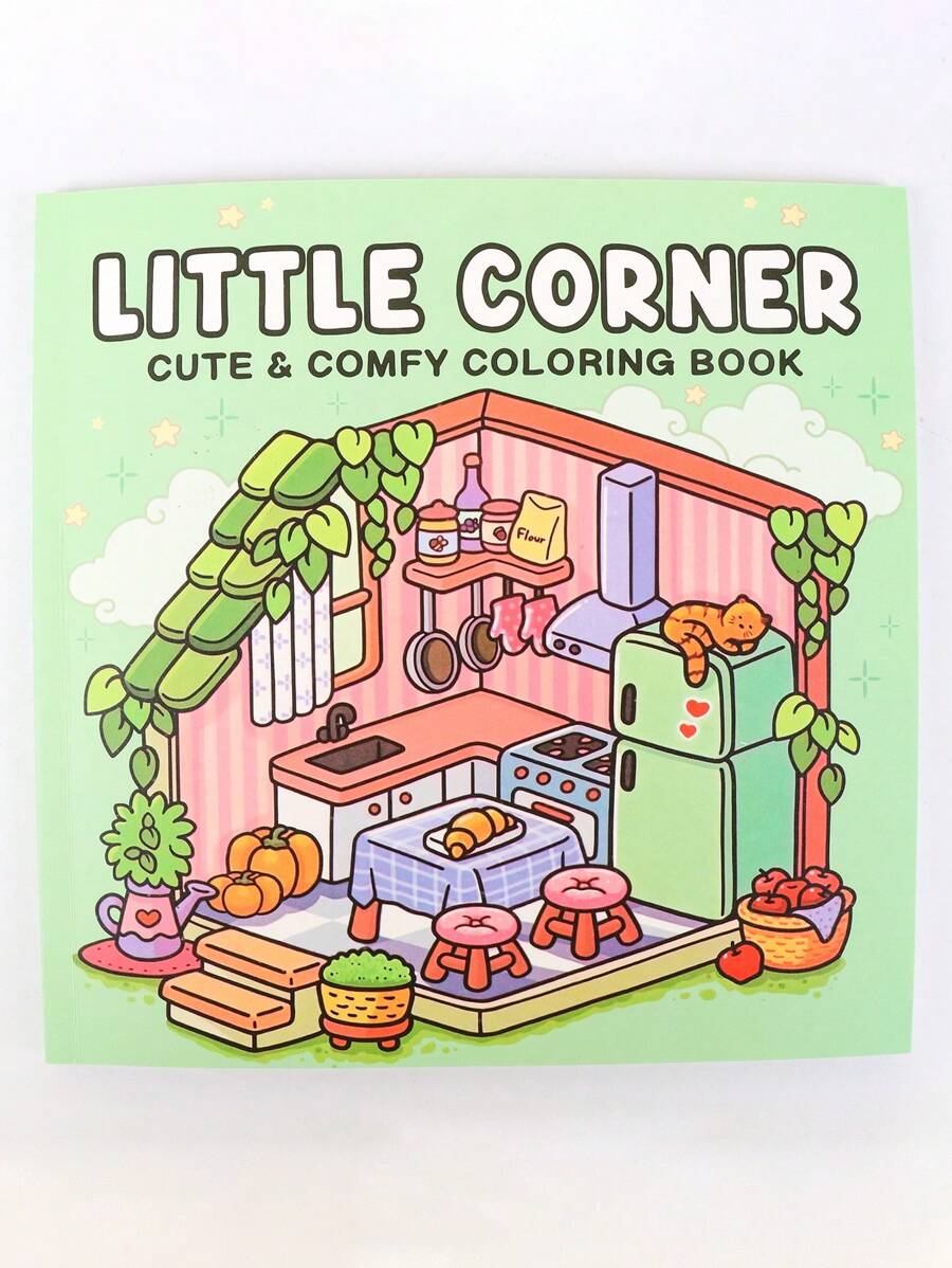 Little Corner: Coloring Book For Adults And Teens, Super Cute Designs ...