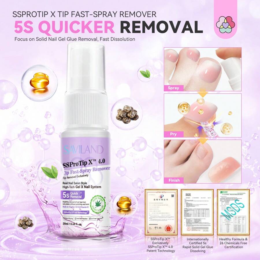 SAVILAND SSPro X Press On Toenails Set: 216 pezzi Ombre Press On ...