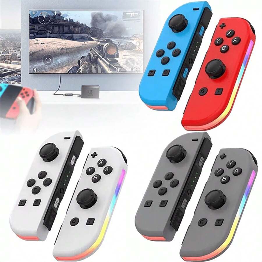 Switch Joycon Left And Right Game Wireless Pairing Gamepad With RGB ...