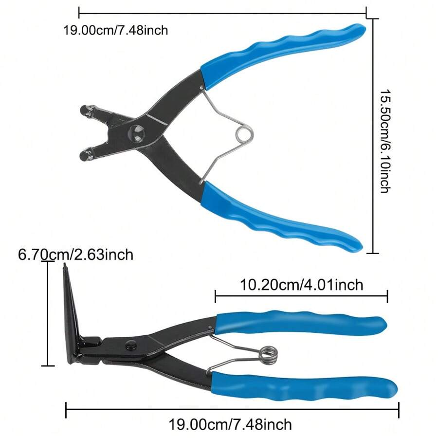 90 Degrees Bending Pliers Long Nose 90° Bent Snap-Ring Pliers Heavy-Duty Cylinder Internal Ring ...