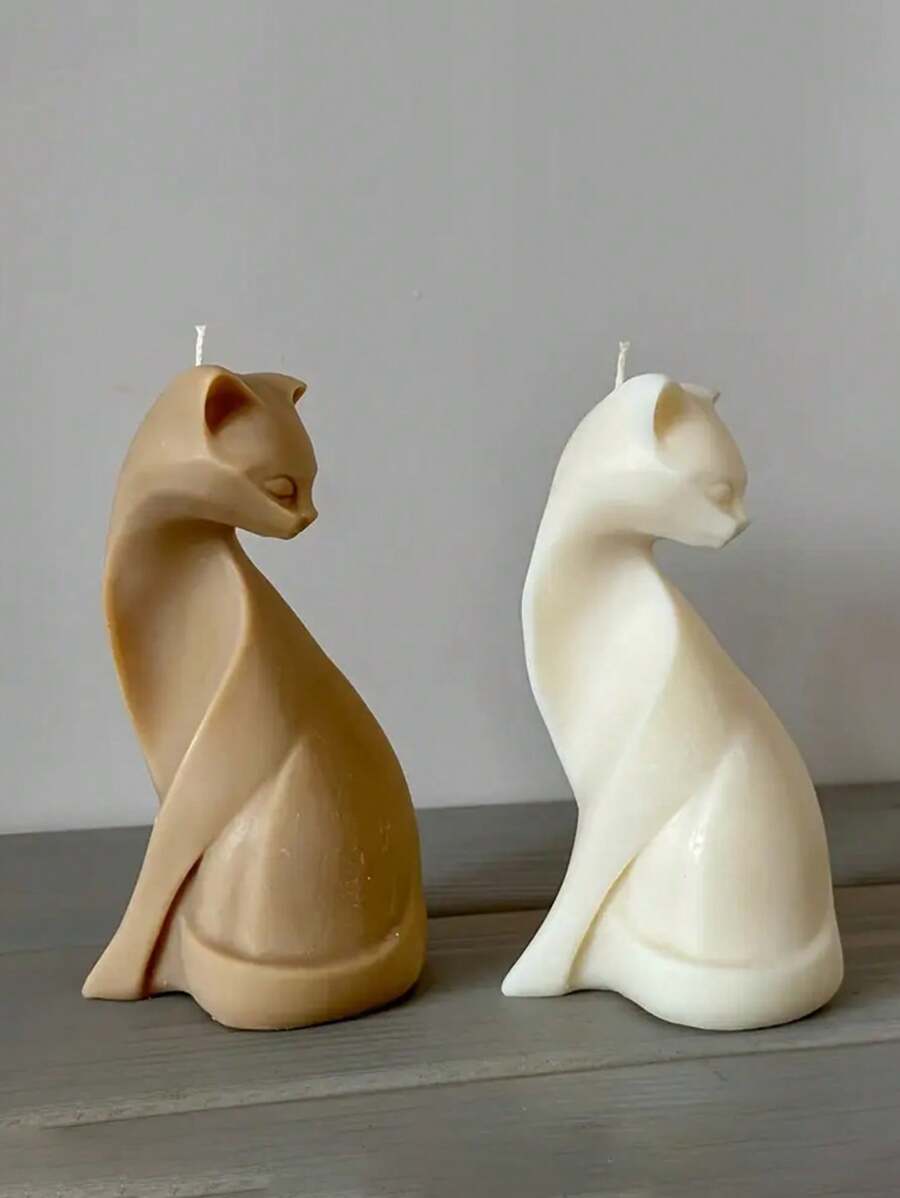 Silicone Mold For DIY Clay And Plaster Decorations, Featuring A Kitten ...