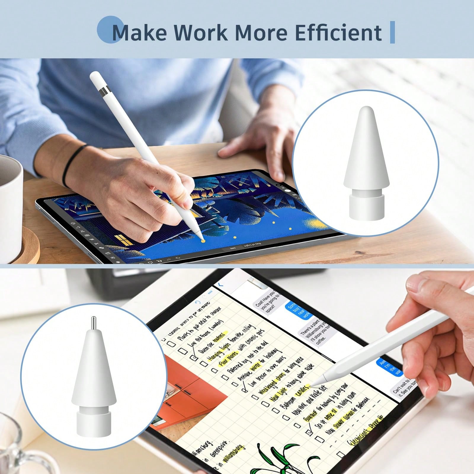 Premium Apple Pencil Replacement Nibs, Compatible With Apple Pencil Pro ...