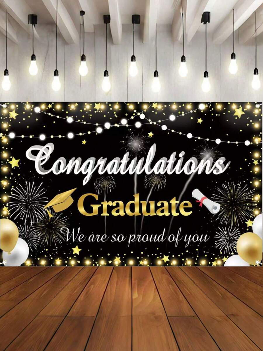 100cm*75cm-Graduation Background 2025 Congratulations Graduation Banner ...