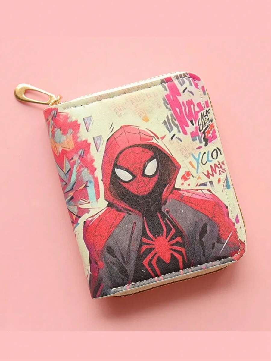 Disney 1PC Disney 2025 New Cartoon Spider-Man Printed Short Wallet Cute ...