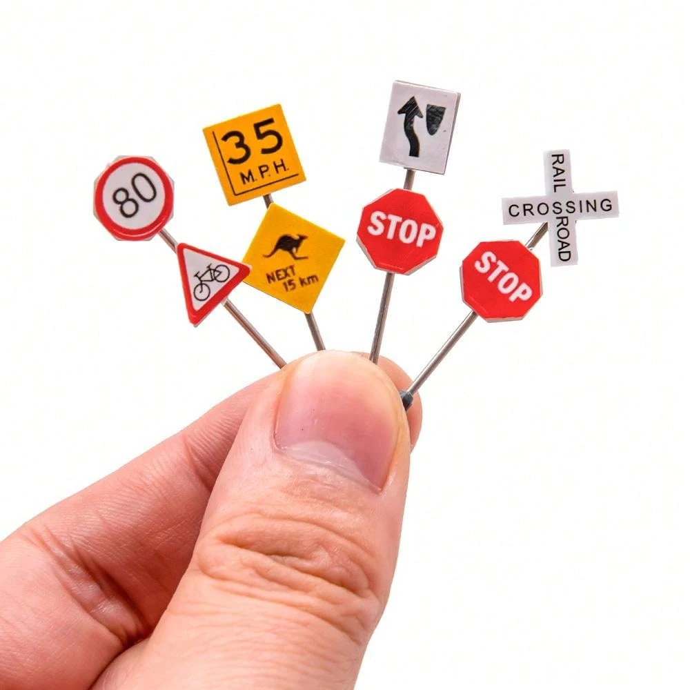 Mini Traffic Sign Building Sand Table Model Traffic Sign Micro ...