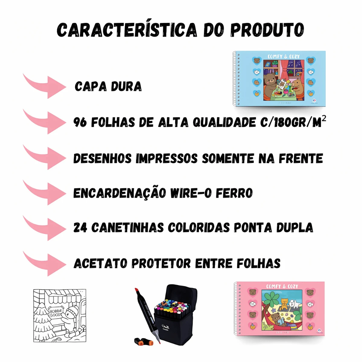 Bobbie Goods Book 96 Pages + 24 Double Tip Pens For Educational ...