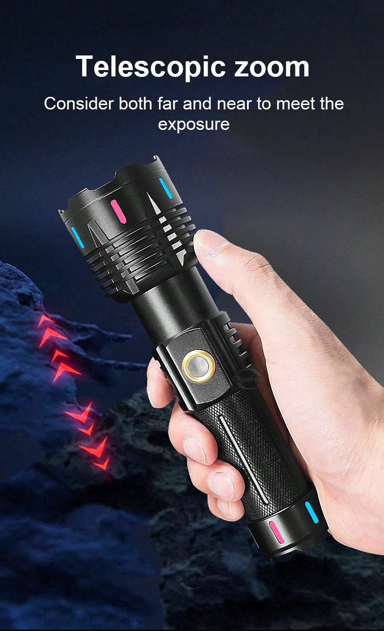 2025 New Super Powerful 30W LED Powerful Flashlight Focused Ultra-Long ...