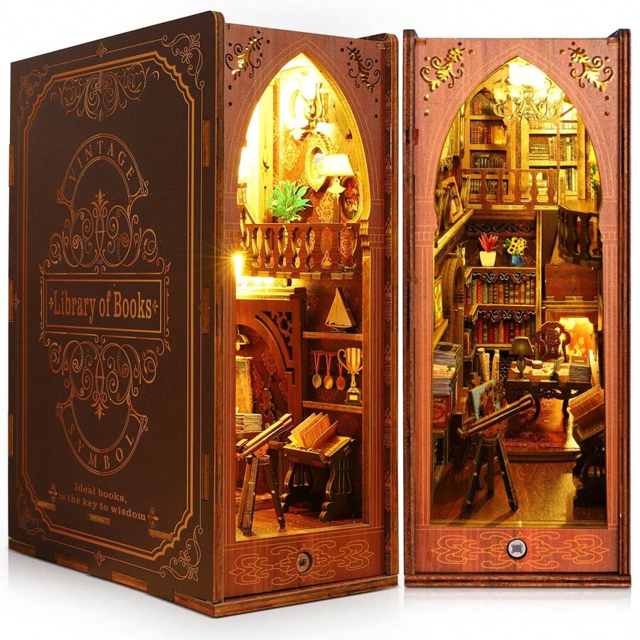 DIY Dollhouse Booknook Kit – Miniature Book Nook Decoration | For ...