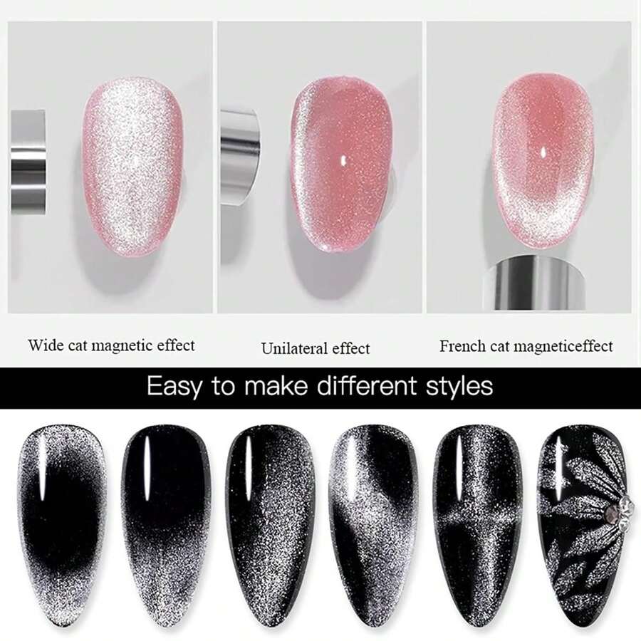 4 Pieces Cat Eye Magnet For Nails Extra Large Cylindrical Cat Eye Nail ...