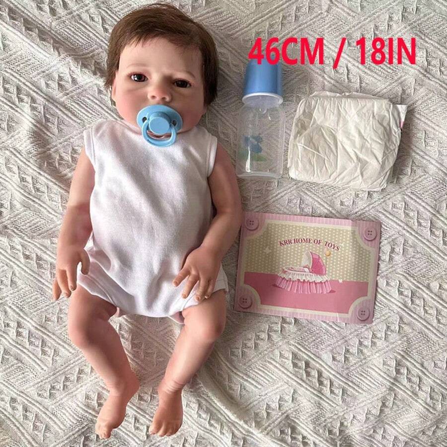 Bonecas Reborn Baby - Boneca de vinil macio e fofa de 18 polegadas ...