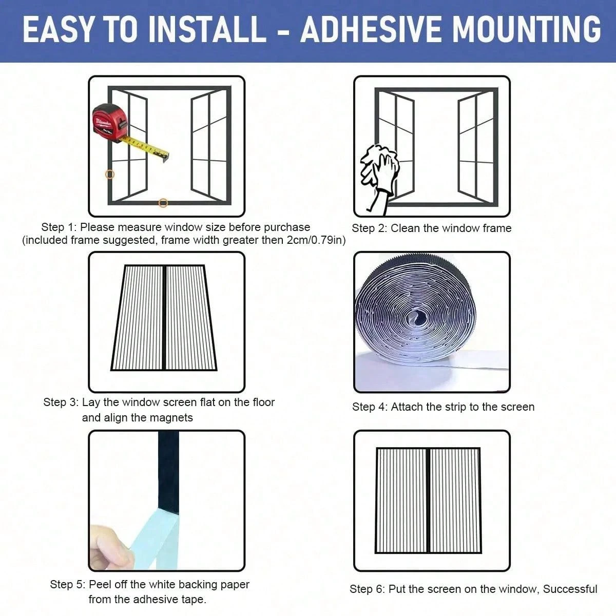 Magnetic Window Screen Mesh, Anti-Mosquito And Fly Entry Magnetic ...