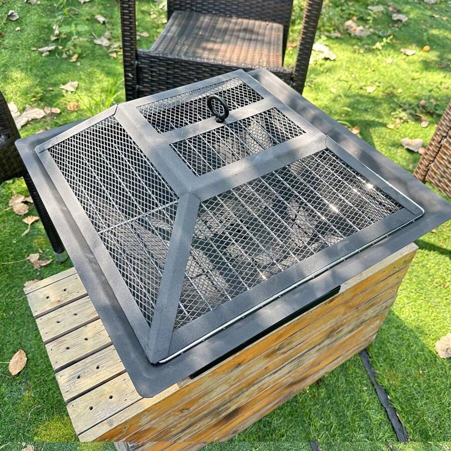 SYMCAVE Modernisation Square BBQ Grill Outdoor Heater Garden Outdoor ...