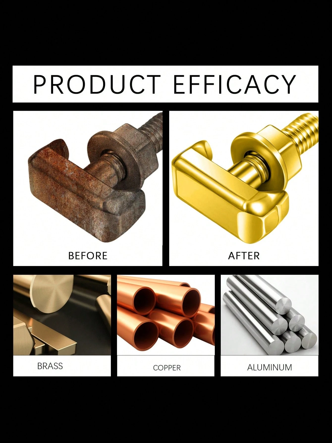 Limpiador de latón, quitaóxido, elimina el óxido y las manchas de agua ...