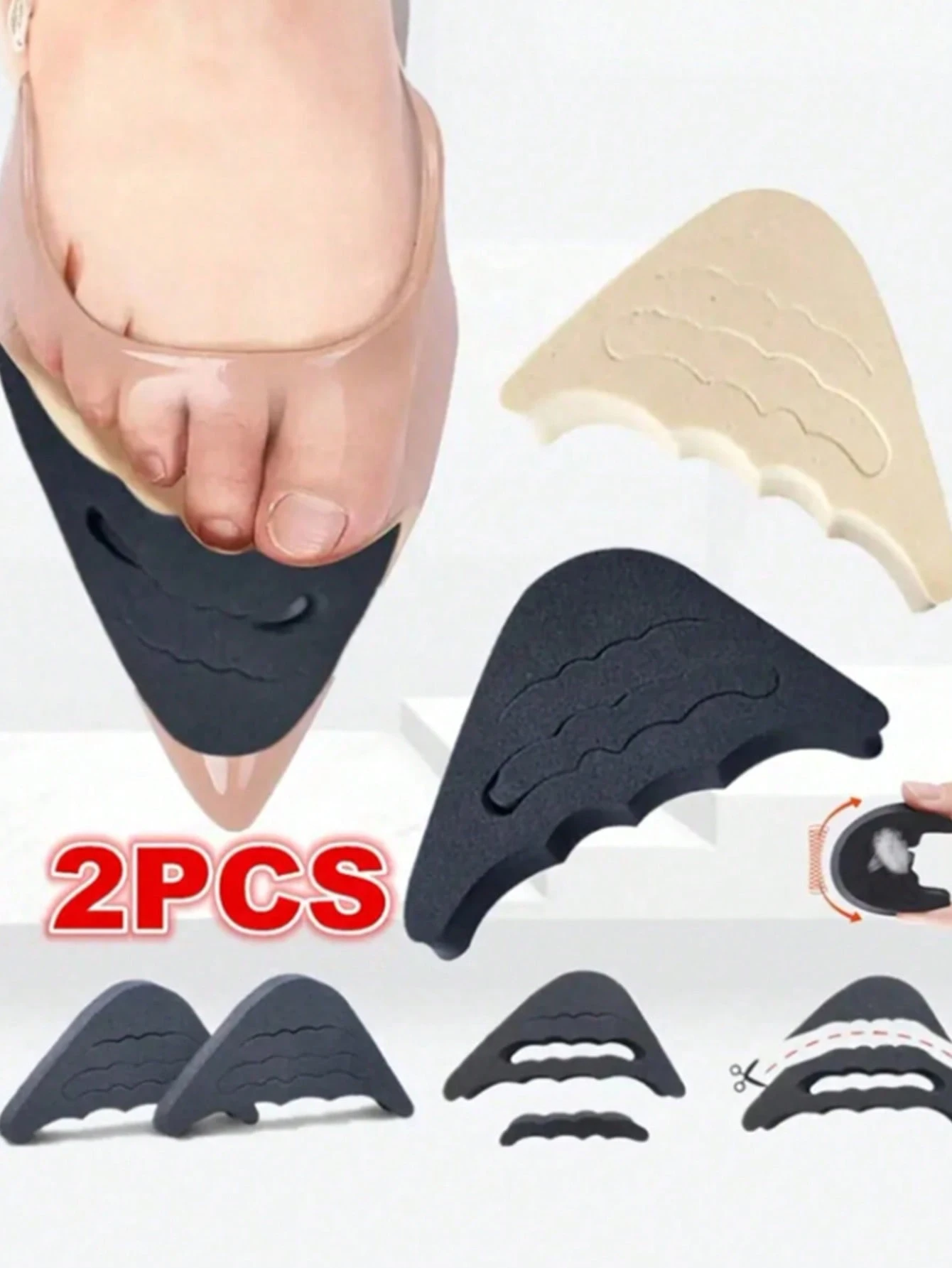 2pcs Boot Toe Covers, Shoe Toe Inserts To Protect Toes, Anti-Pain, Anti ...