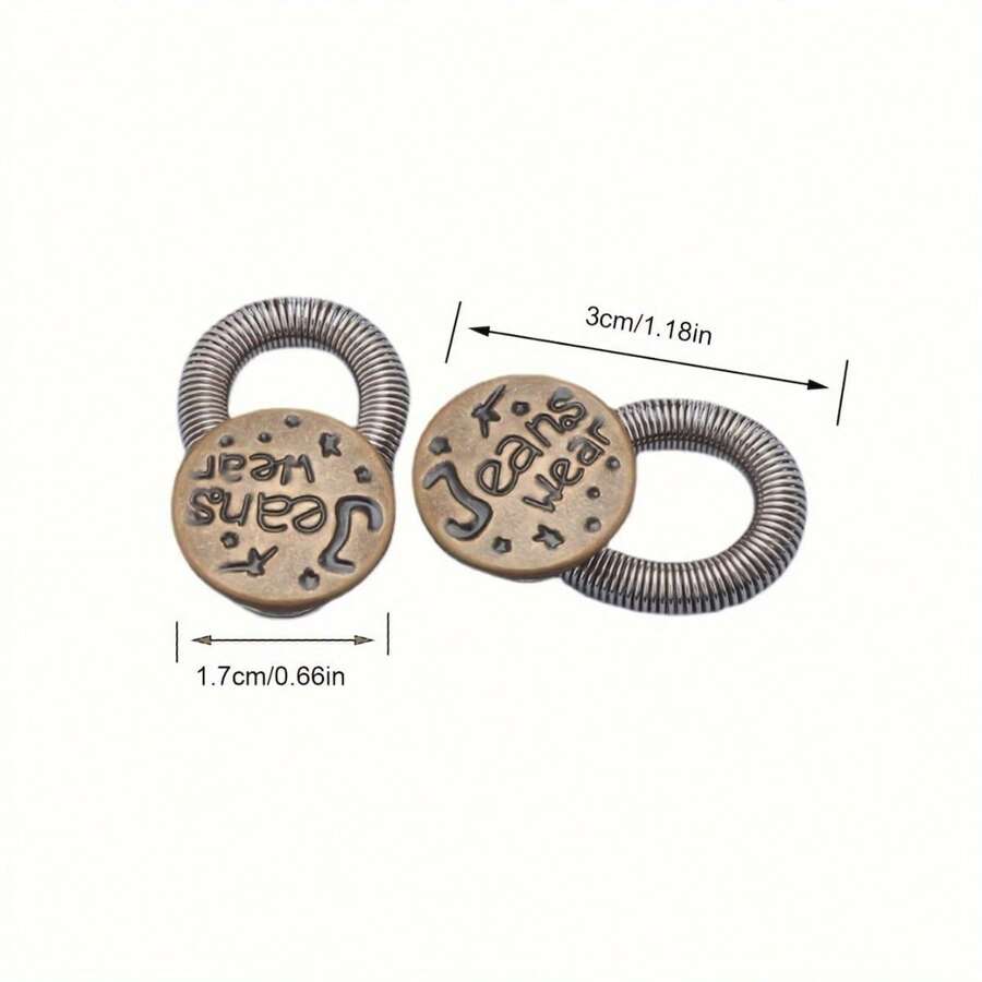 [5pcs Adjustable Belt Extenders] 5pcs Assorted Styles Belt Metal Button ...