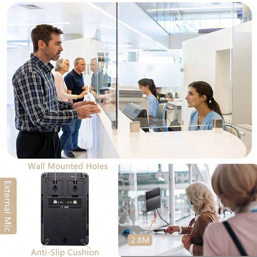 Window Intercom Dual Way Intercommunication Microphone Talk Through ...