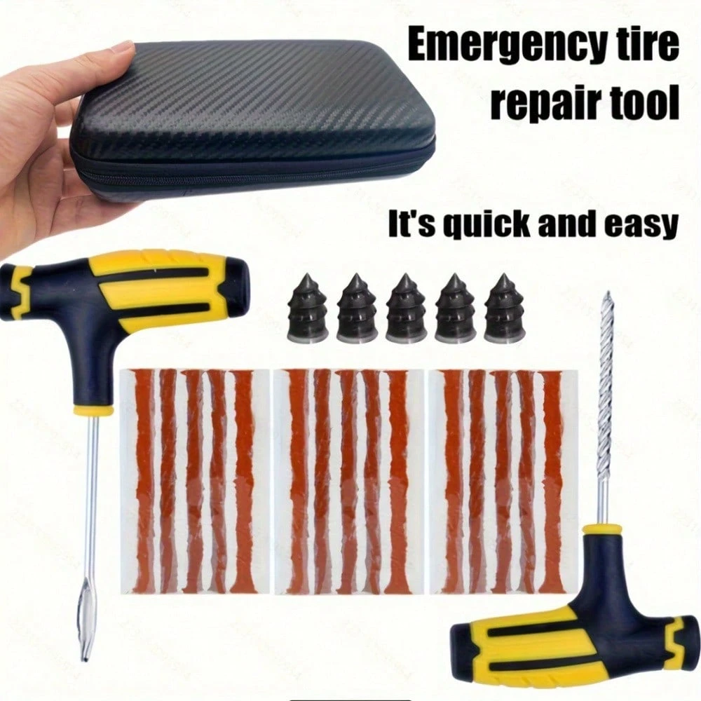 Includes A 29/48-Piece Car Tire Repair Kit, Emergency Tire Repair Kit ...