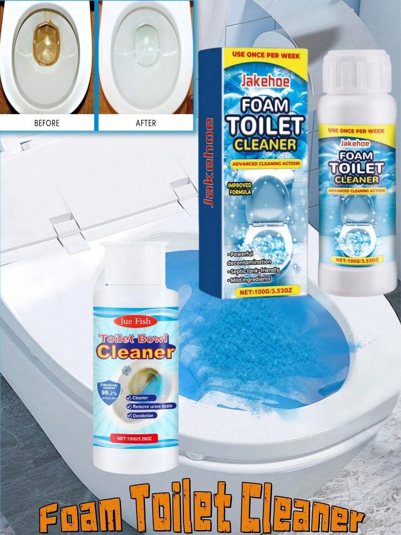 Foam Toilet Cleaner Toilet Cleaning Stains, Urine Stains, Scale Removal ...