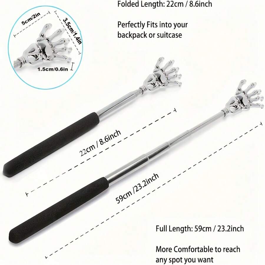 Adjustable Stainless Steel Back Scratcher With Extendable Claw ...