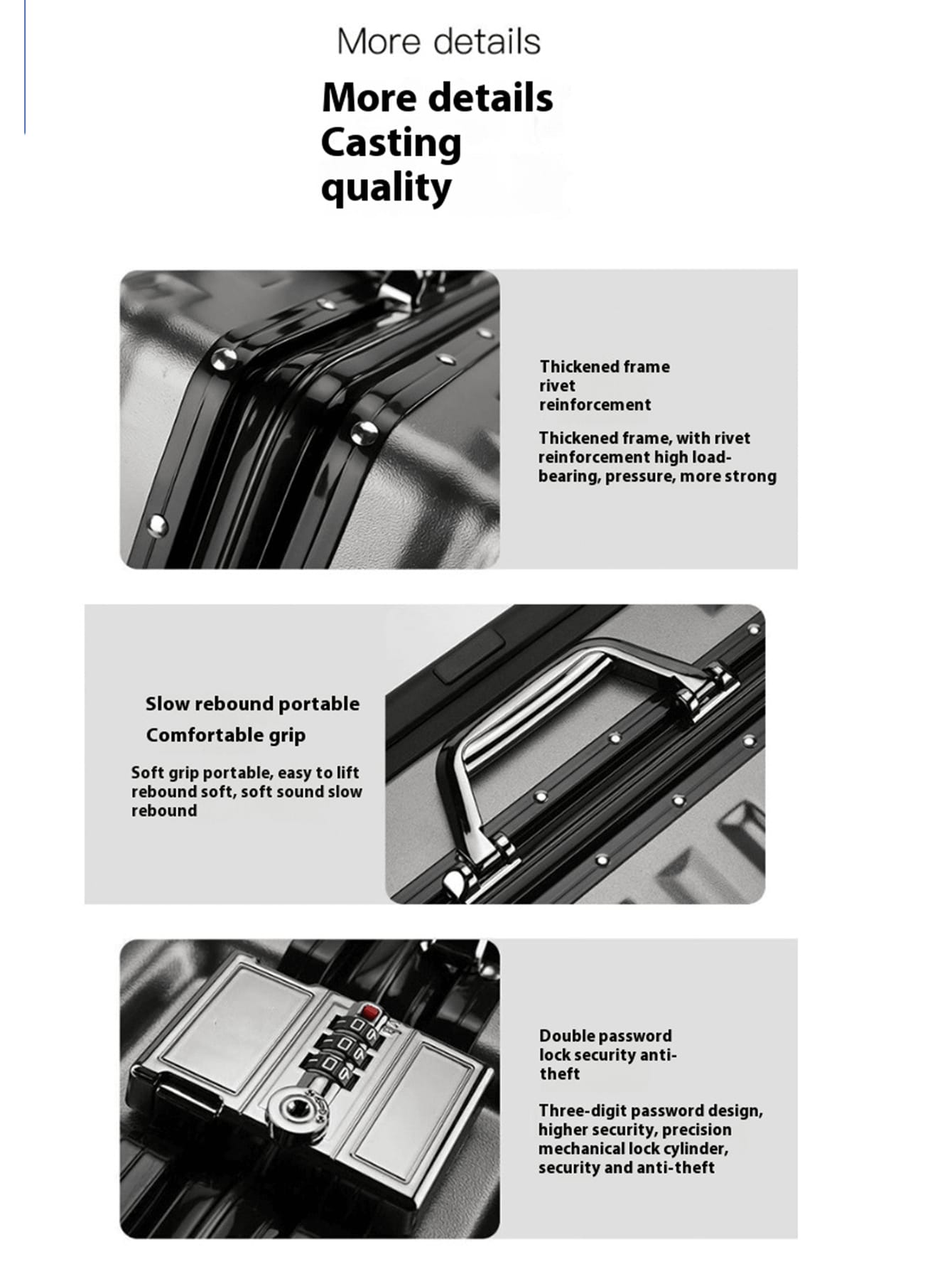 20-Inch Carry-On Suitcase With Aluminum Frame, ABC Hard Shell Suitcase ...