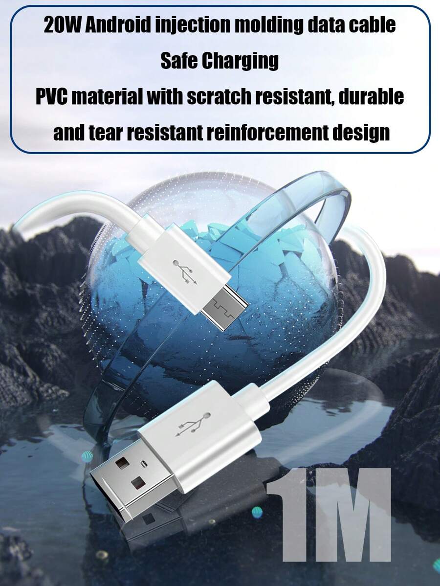 Micro 5-Pin Data Cable,Pure White Charm, Technological Synergy - 1 ...