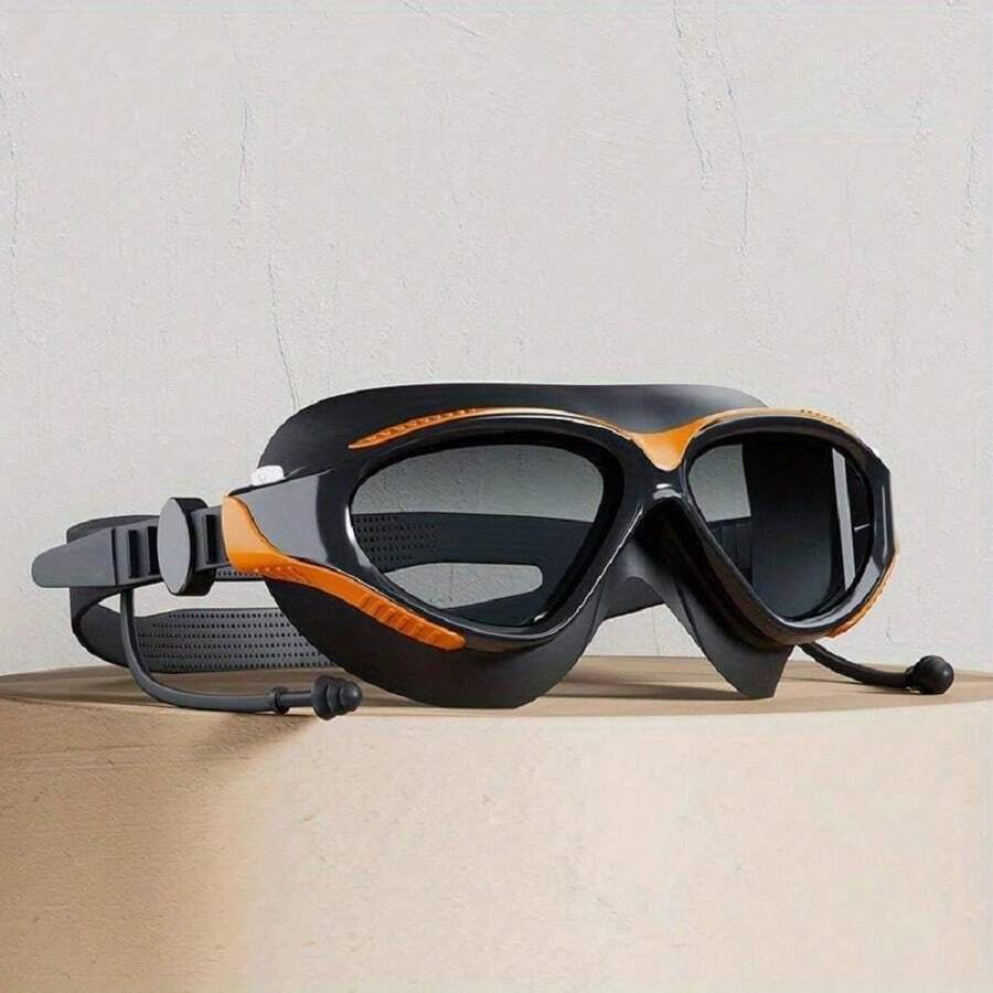 Adult Swimming Goggles: Optical, With Earplugs, HD Anti-Fog, Large ...