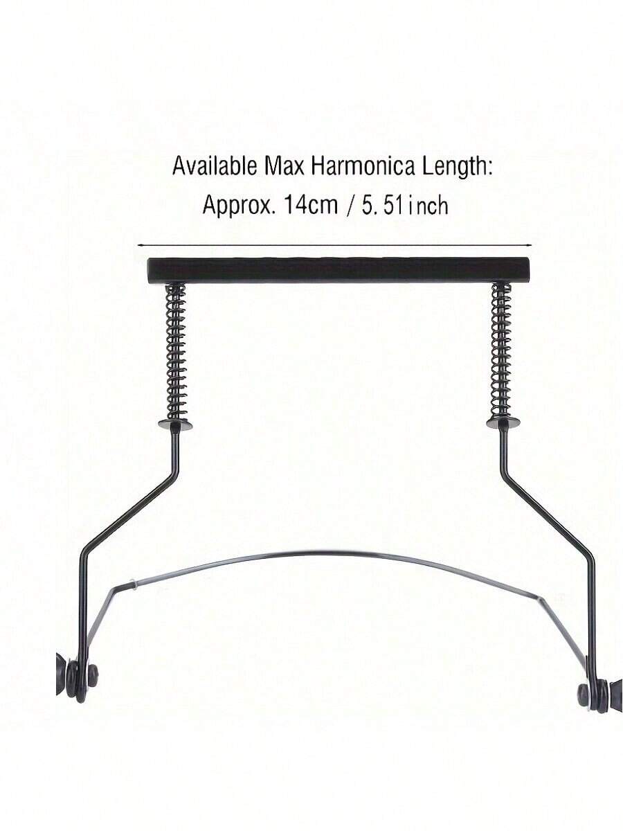 Harmonica Holder 10 Holes Harmonica Holder ET10H Black Neck Hands Free ...