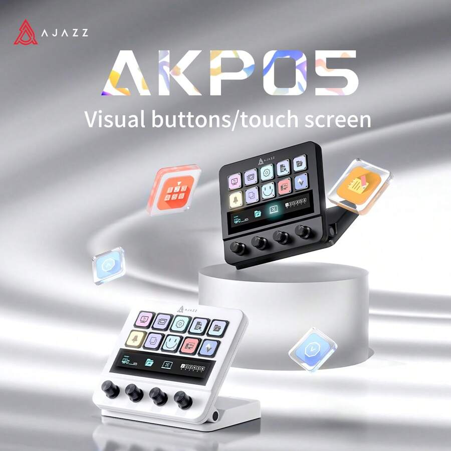 AJAZZ AKP05 Wired Keyboard - Touch Screen Keyboard, Macro Programming ...