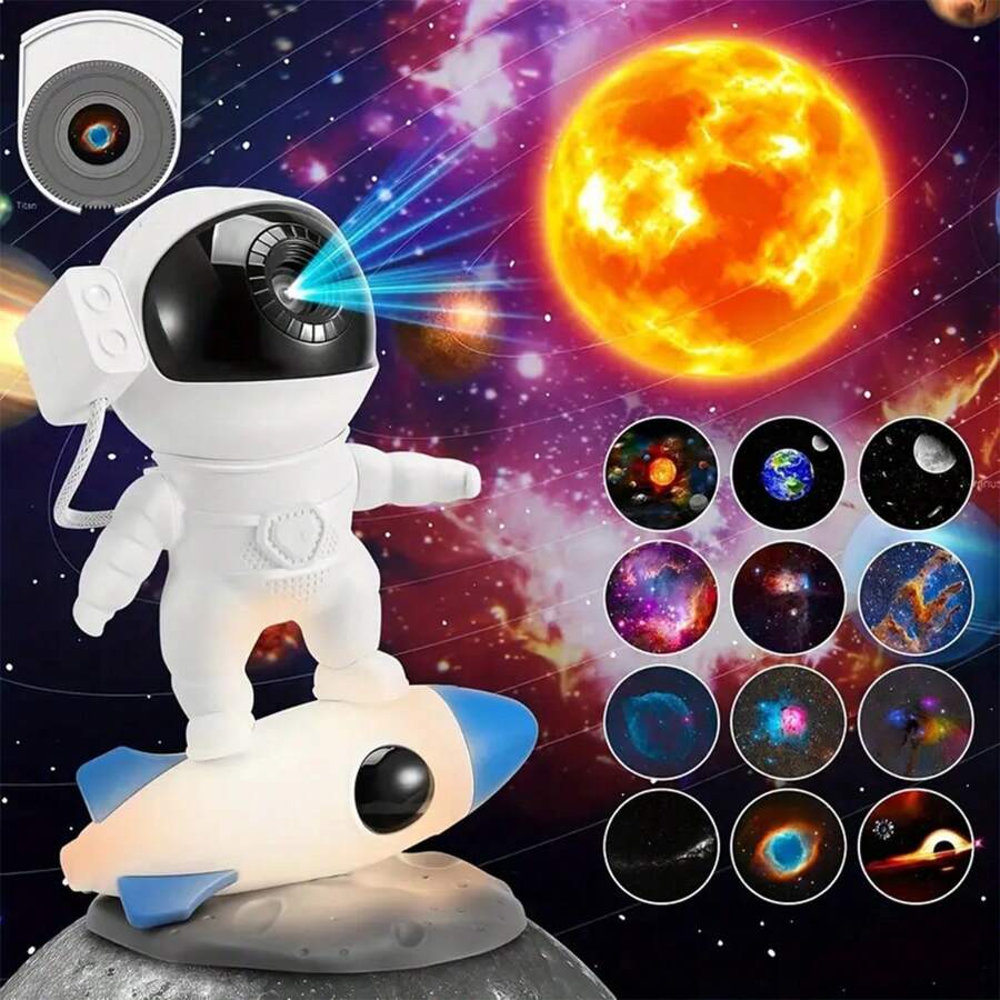 1pc Nebula Rocket Astronaut Projection Lamp, Nebula Projector, Space ...