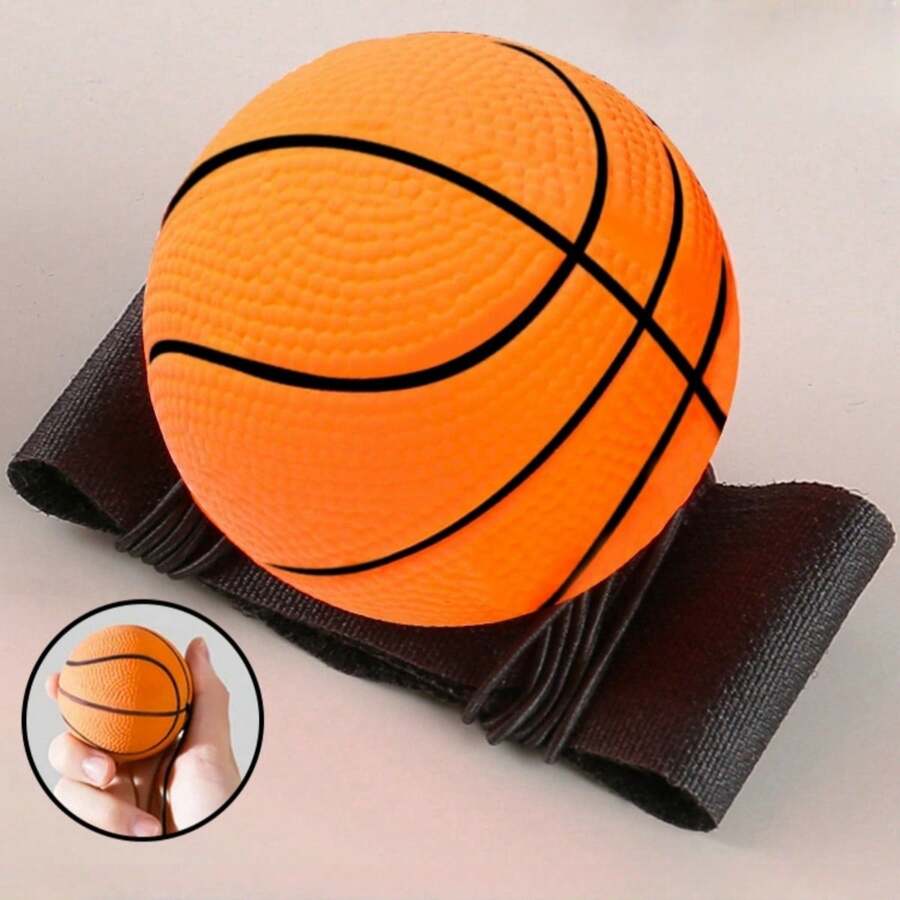 1pc Rubber Bouncy Ball With Wrist String For Hand-Eye Coordination ...