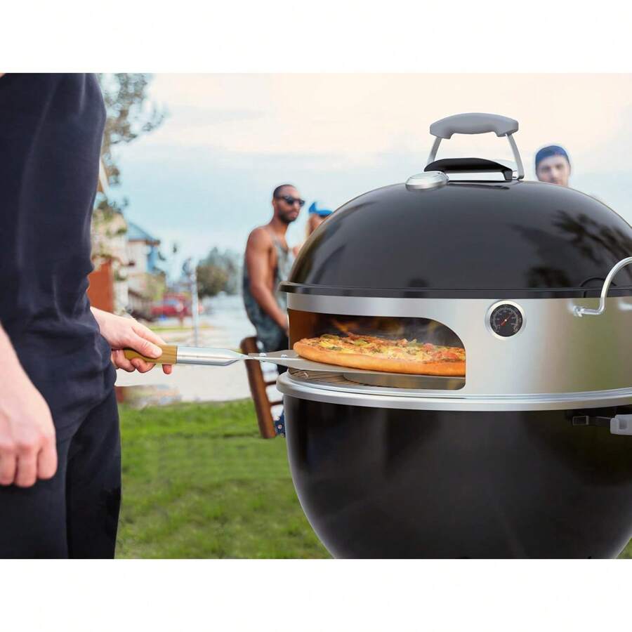 Stainless Steel Pizza Ring Kit Pizza Oven Kit For Weber 22-Inch Kettle ...