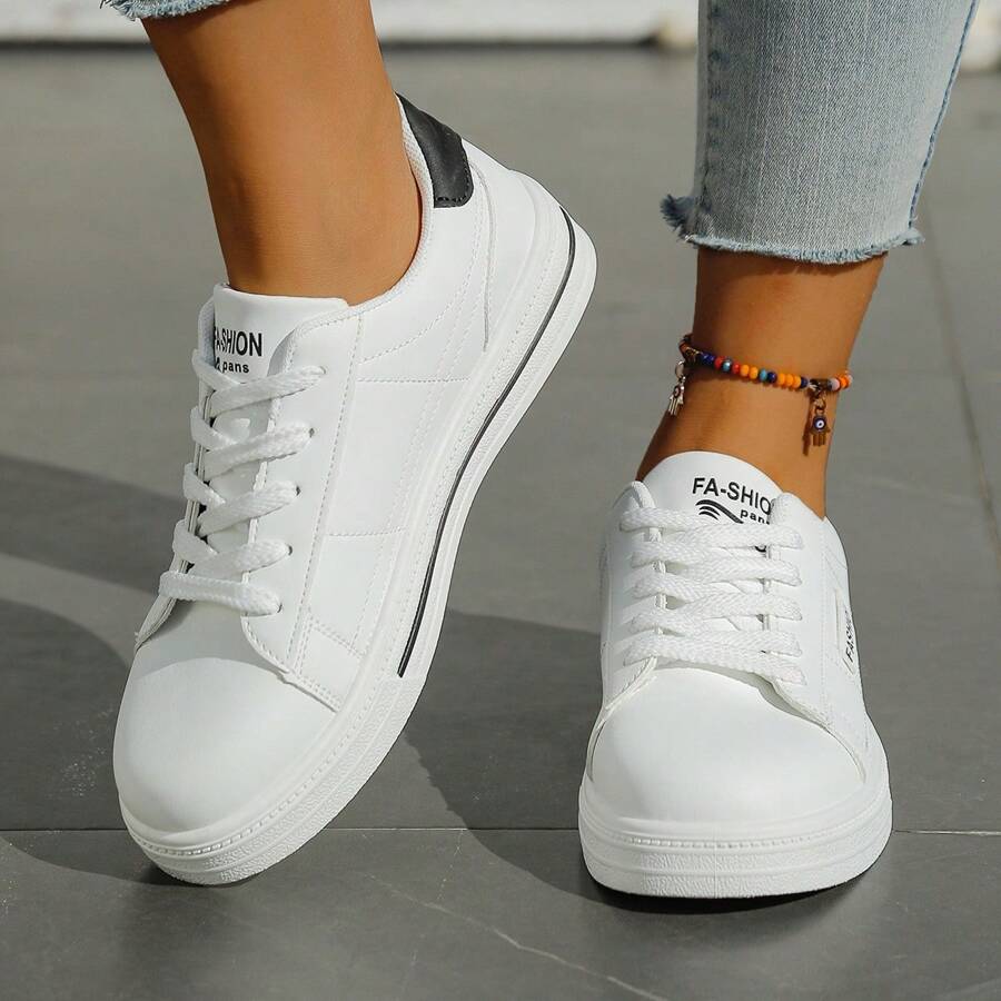 Baskets femme Chaussures vulcanisées blanches Nouveauté Printemps 2025 ...