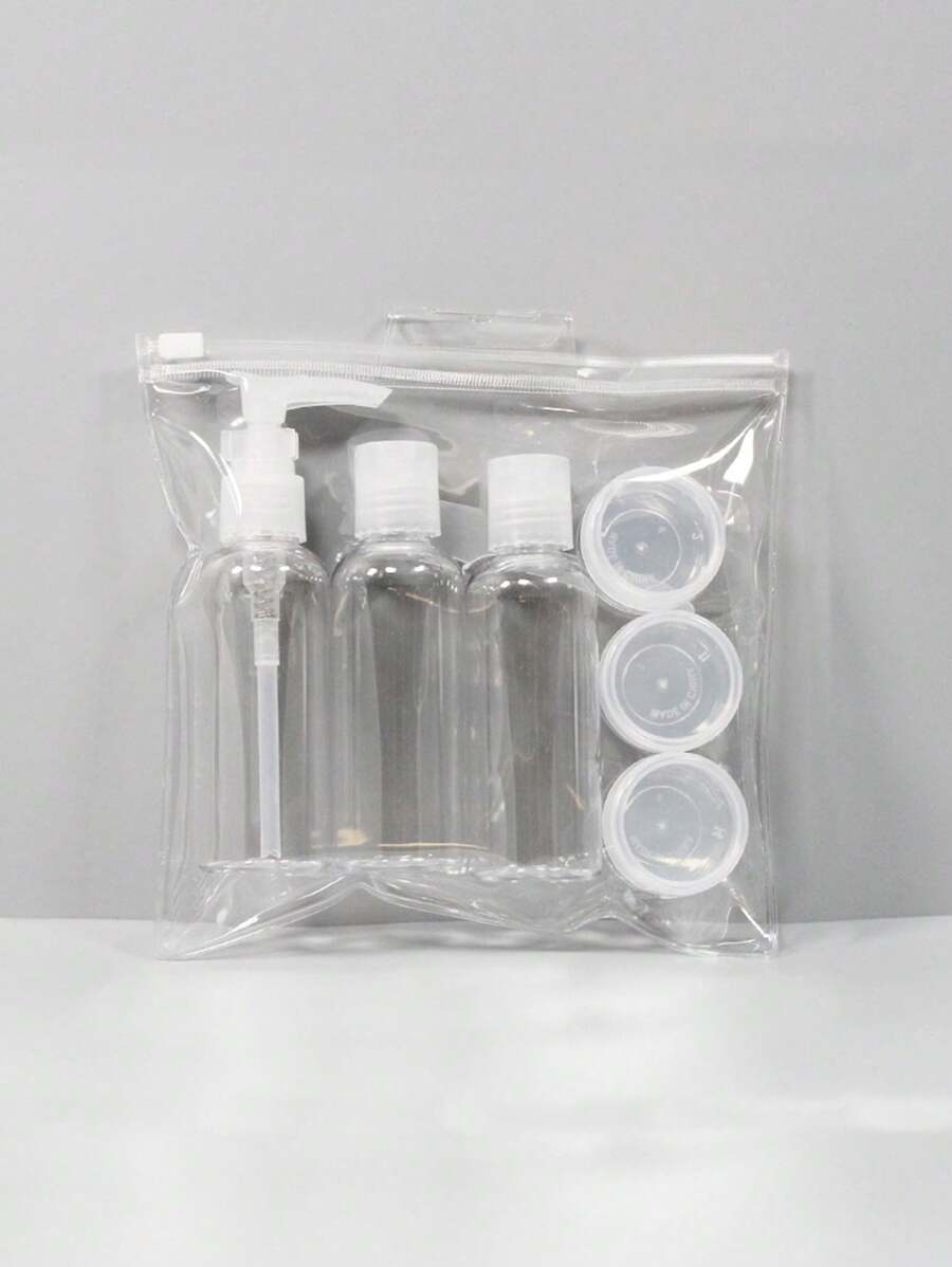 Juego de botellas rellenables para viaje - Spray, loción, champú, gel de ducha, tubo, envases ...